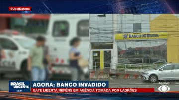 Gate liberta reféns em banco tomada por ladrões